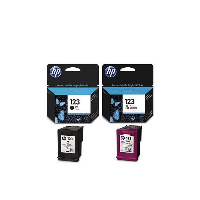 HP 123 1 Set Ink Cartridge Black F6V17A Tri Colour F6V16A